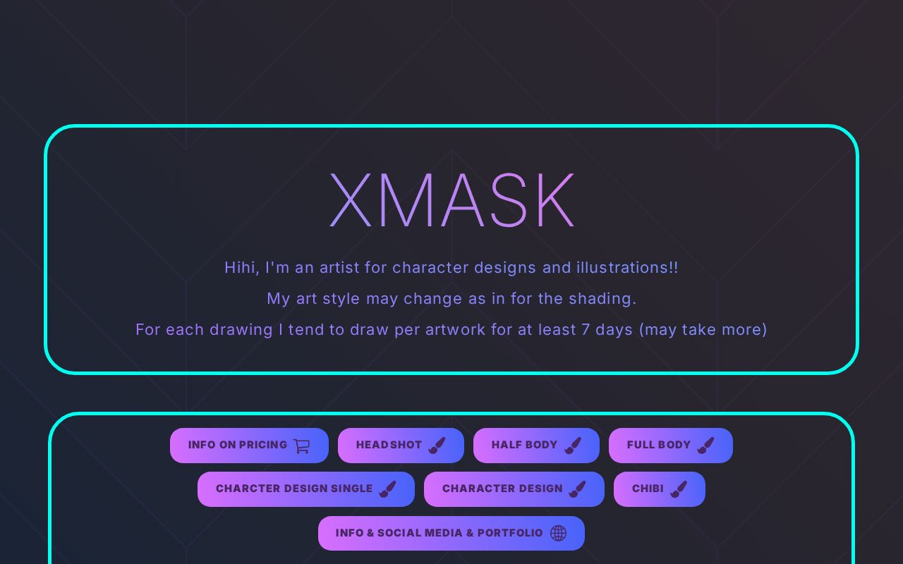 XMask Commission Sheet